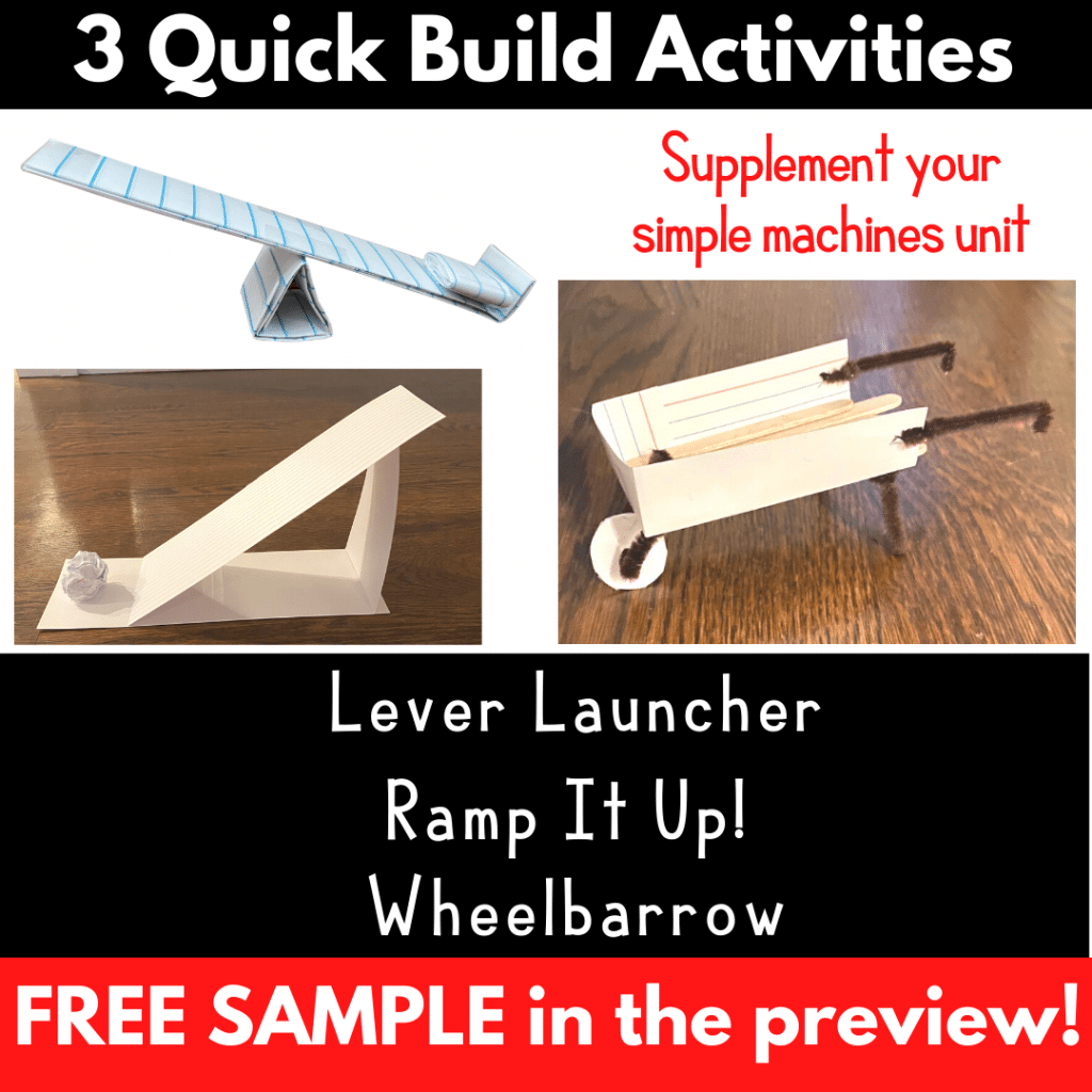 Quick Build STEM Activities Set 3 - Simple Machines - STEM Challenges